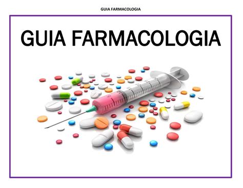 GUIA Farma Primer Parcial GUIA FARMACOLOGIA CONCEPTOS FARMACOLOGICO