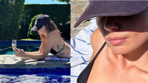 Foto Isis Valverde exibe corpão em fotos de biquíni e detalhe