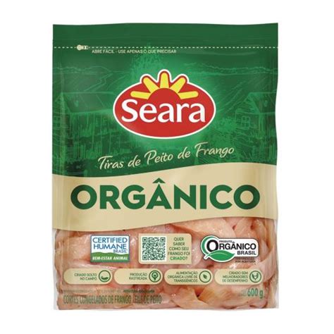 Filé de Peito em Tiras SEARA IQF Orgânico 600g Sonda Supermercado