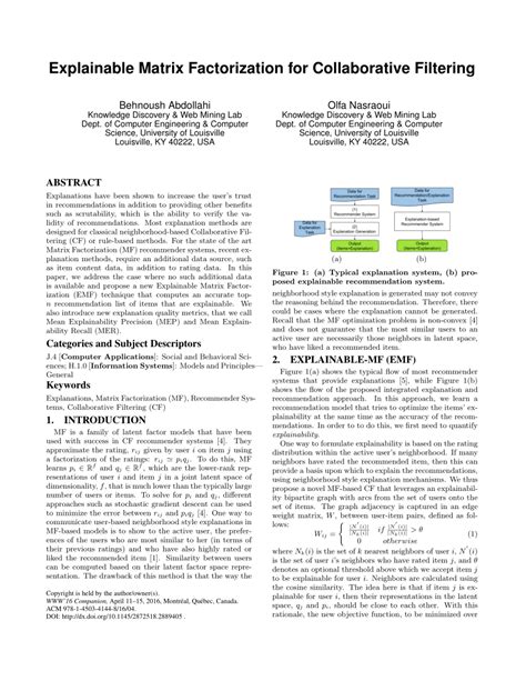 pdf explainable matrix factorization for collaborative filtering