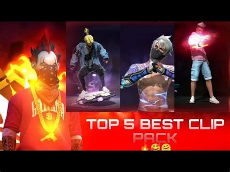 TOP 5 CLIPS PACK FREE FIRE CLIPS PACK FF EMOTE CLIPS PACK FREE TO