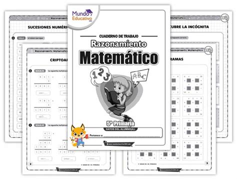 Cuaderno de Trabajo RAZONAMIENTO MATEMÁTICO para 5º Primaria Mundo
