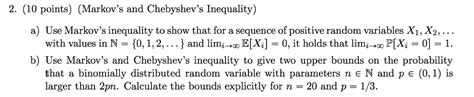 solved 2 10 points markov s and chebyshev s inequality