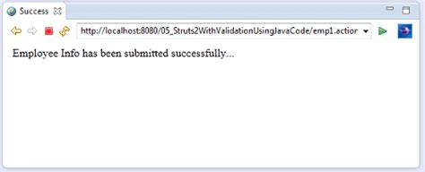 struts 2 x [a framework from asf] validation using java