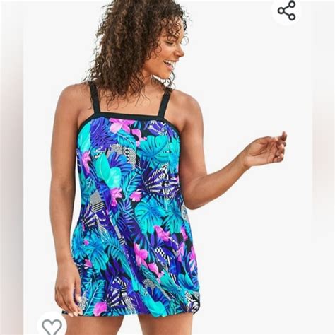 Swimsuits For All Swim Swimsuits For All Womens Plus Size Banded Swim Dress Swimsuit 22