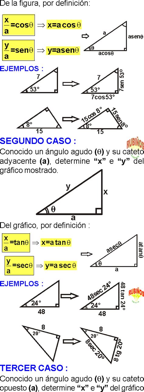 RESOLUCIÓN DE TRIÁNGULOS RECTÁNGULOS EJERCICIOS RESUELTOS PDF