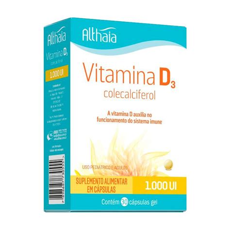 Kit 5 Vitamina D3 Colecalciferol 1000ui Althaia 30 cápsulas Edin