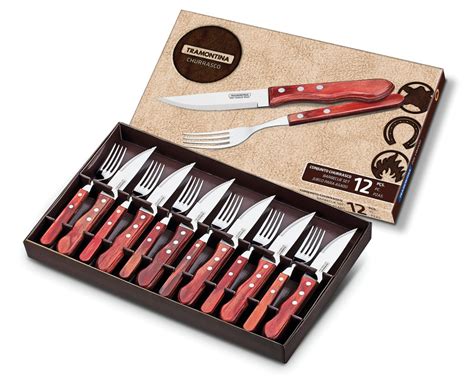 Jogo Churrasco Jumbo Vermelho 12 Peças Tramontina TEJO