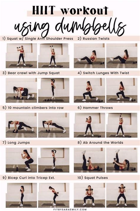 Minute Full Body Hiit Workouts With Weights Fit By Sara Emily