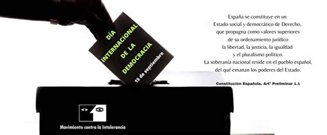 De Septiembre D A Internacional De La Democracia Educatolerancia