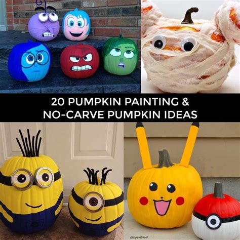 20 Pumpkin Painting Ideas No Carve Pumpkin Ideas