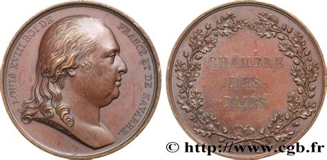 LOUIS XVIII Médaille Chambre des pairs fme 558158 Médailles