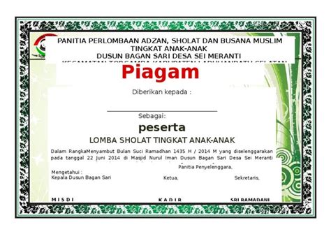 Contoh Piagam Penghargaan Lomba Mewarnai Tk Justin Gray Images The