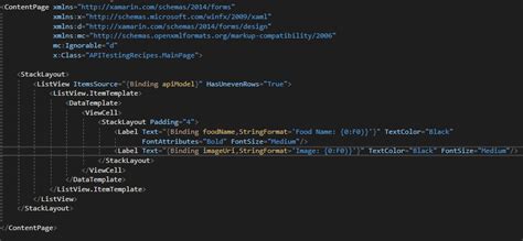 C How To Bind The Data From The API Model To XAML Labels In Xamarin