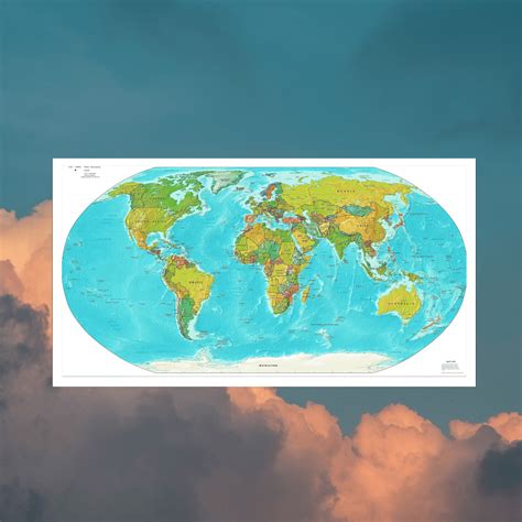 Mapamundi físico para imprimir GRATIS Mapa físico del mundo