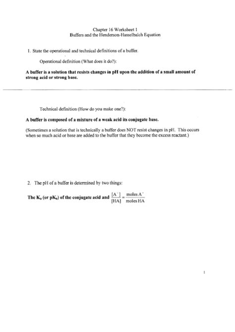Henderson Hasselbalch Equation