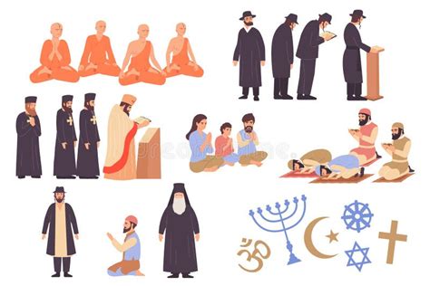Símbolos De La Religión Del Mundo Ilustración del Vector Ilustración
