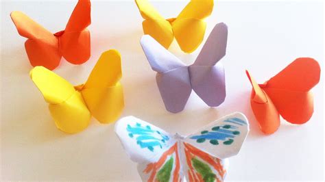 Cómo hacer mariposas de papel fácil Manualidades Como hacer