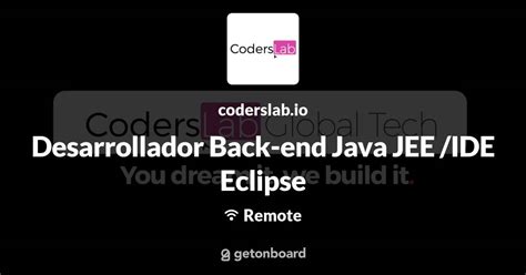 Desarrollador Back End Java JEE IDE Eclipse At Coderslab Io Remote