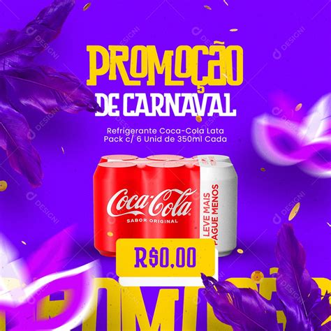 Promoção de Carnaval Refrigerante Coca Cola Supermercado Social Media