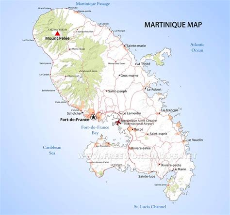 Martinique Maps Freeworldmaps Net