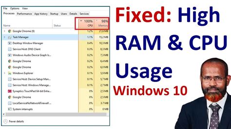 How To Fix High Ram Cpu Usage In Windows Youtube