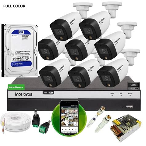 Kit 8 Cameras Intelbras Full KaBuM