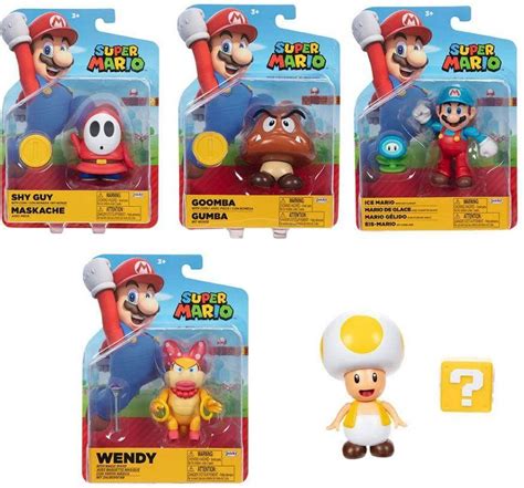 JAKKS Pacific Super Mario Bros Assorted Pack 6 Figures 10cm Pris