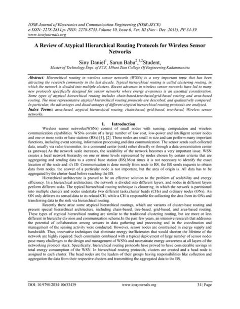 a review of atypical hierarchical routing protocols for wireless sensor networks pdf