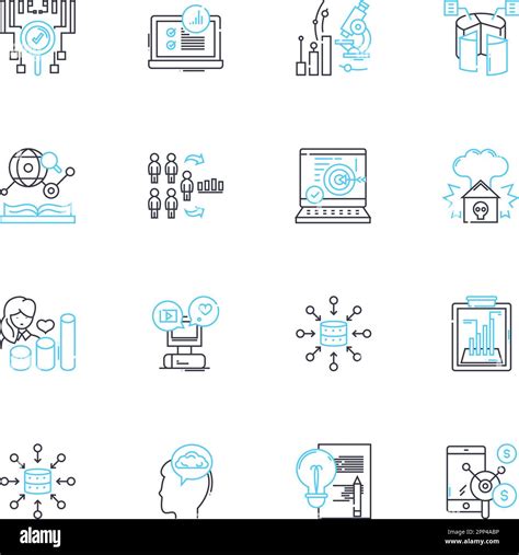 Trend Analysis Linear Icons Set Forecasting Prediction Insights