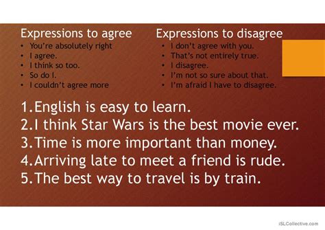 Agreeing And Disagreeing Discussion English ESL Powerpoints