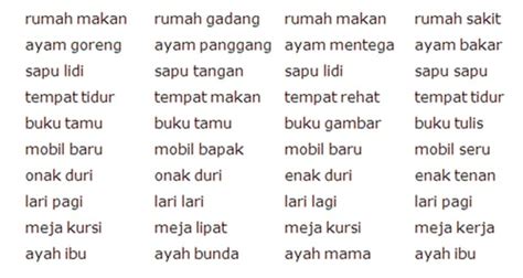 Contoh Kata Benda Dan Frasa Benda Bonus