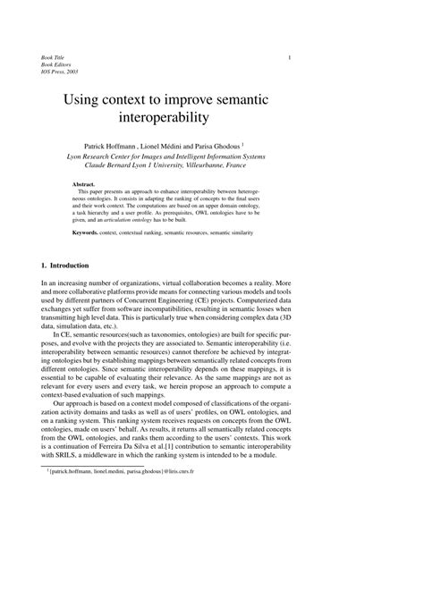 pdf using context to improve semantic interoperability