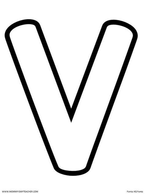 Pin By P Nar Yldrm On Ankara Harf Letter V Free Printable Alphabet