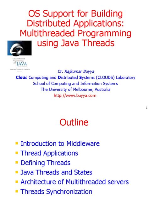 os support for building distributed applications multithreaded programming using java threads