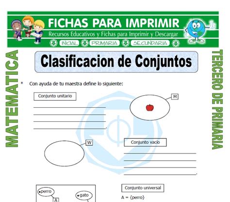 Clases De Conjuntos Para Tercero De Primaria Fichas Para Imprimir