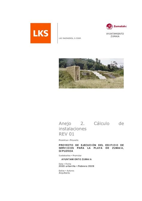 PDF Anejo 2 Cálculo de instalaciones REV 01 Anejo 2 Cálculo de
