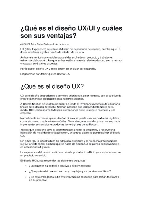 Qué es el diseño UX UI Qué es el diseño UX UI y cuáles son sus