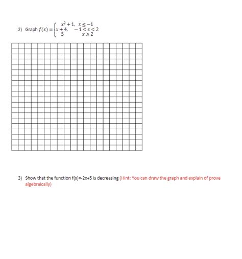 solved 2 graph f x {x2 1 5 4 x≤−1−1