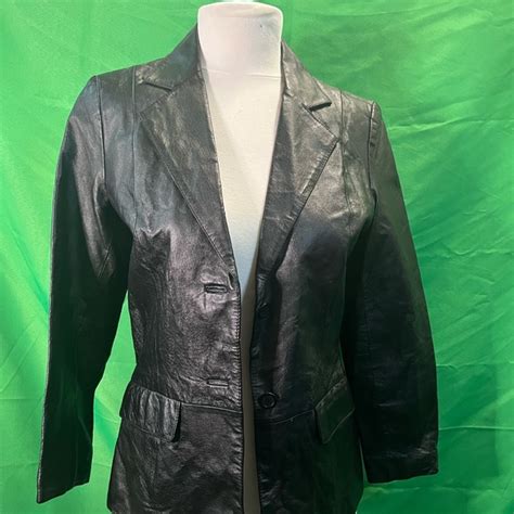 Chadwicks Jackets Coats Vintage 8s Chadwicks Leather Black Long