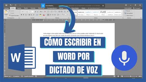CÓMO ESCRIBIR EN WORD POR DICTADO DE VOZ ESCRIBE EN WORD CON TU