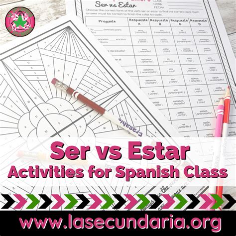 SER Vs ESTAR Practice Exercises Paragraphs Worksheets For The