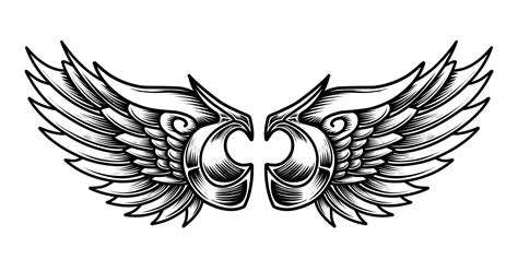 Free Vector Angel Wings Tribal Tattoo 16126594 Vector Art At Vecteezy
