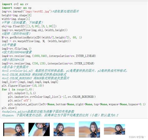 python数字图像处理——几何变换（平移、旋转、放缩、镜像） numpy图像平移 csdn博客