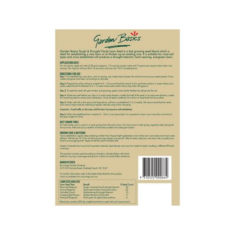 Garden Basics Kg Tough And Hardy Lawn Seed Seeding Lawn Lawn Repair