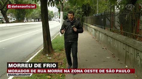 Morador de rua morre após frio recorde em SP YouTube