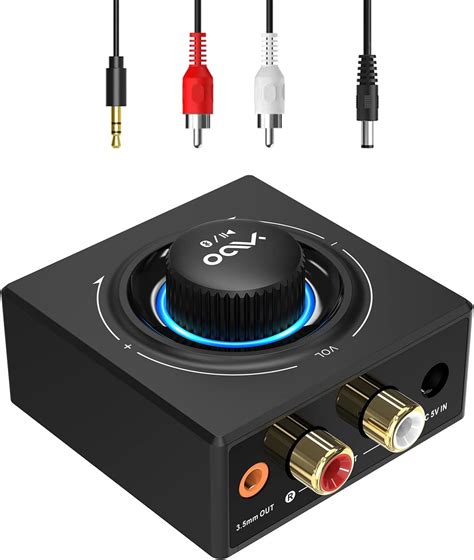 YMOO Recepteur Bluetooth 5 3 RCA 3 5 Mm Jack AUX Adaptateur Bluetooth
