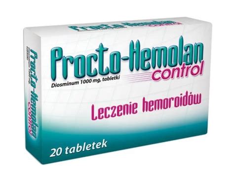 PROCTO HEMOLAN Control 1000mg x 20 tabletek Żylaki nóg hemoroidy