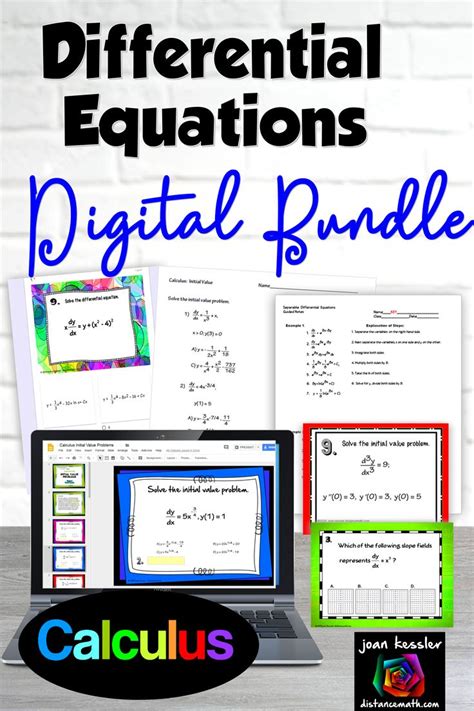 Calculus Differential Equations Digital Bundle With PRINTABLE Versions