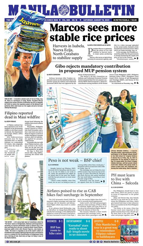 Manila Bulletin August 19 2023 Digital DiscountMags